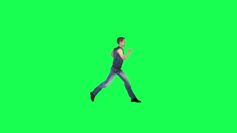 3d animated man in jeans running fast le... | Stock Video | Pond5