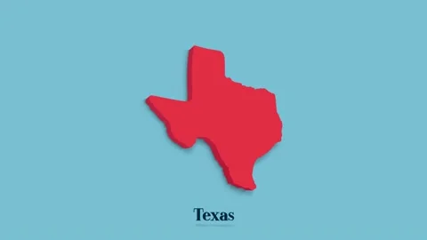 3d animated map showing the state of Tex... | Stock Video | Pond5