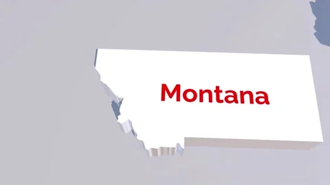 3d animated map of a state in the USA | Stock Video | Pond5