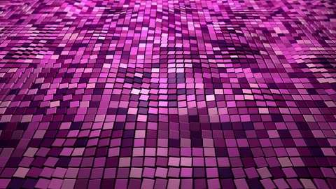 3d Animated Mosaic Cube Grid surface | Stock Video | Pond5