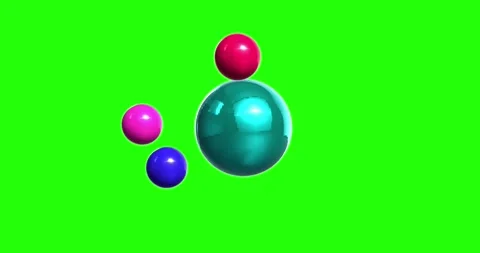 3d animated moving sphere atom structure... | Stock Video | Pond5