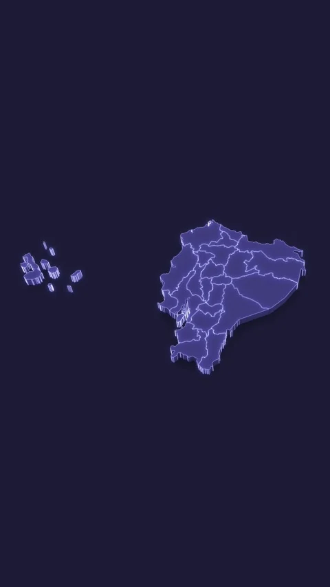3d Animated Political Map with Ecuador O... | Stock Video | Pond5