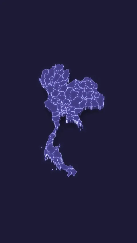3d Animated Political Map with Thailand ... | Stock Video | Pond5