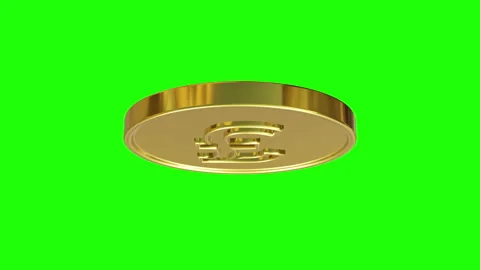 3d animated pound coin with green screen... | Stock Video | Pond5