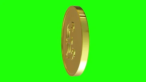 3d animated pound coin with green screen... | Stock Video | Pond5