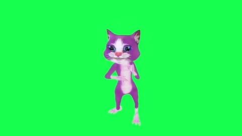 3D animated purple magic talking cat rap... | Stock Video | Pond5