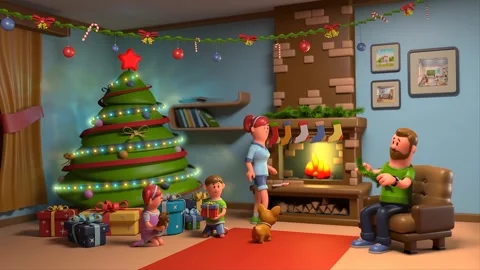 Animated Christmas Fireplace Stock Footage ~ Royalty Free Stock Videos ...