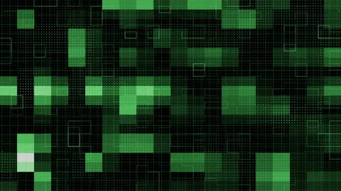 3d animated square blocks, lines, dots o... | Stock Video | Pond5