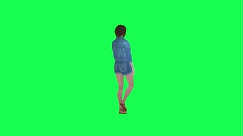 3D animated woman in jeans walking to wo... | Stock Video | Pond5
