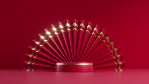 3d animation 4K, abstract red festive ba... | Stock Video | Pond5