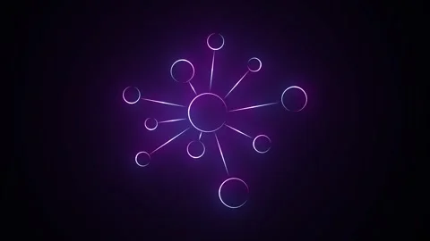 3D Animation of abstract molecule. Glowi... | Stock Video | Pond5