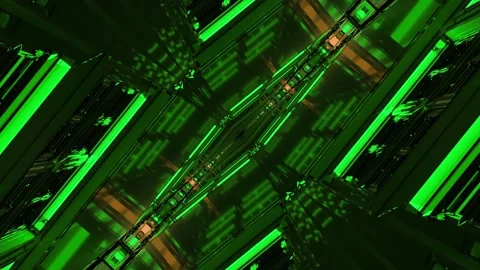 3D animation of an abstract sci-fi space... | Stock Video | Pond5