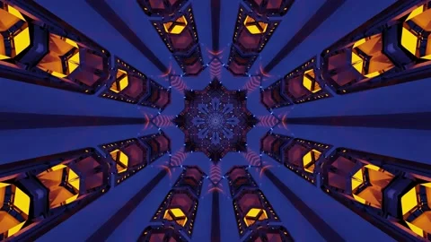 3D animation of an abstract sci-fi space... | Stock Video | Pond5