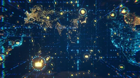 3D animation of an abstract space with a... | Stock Video | Pond5