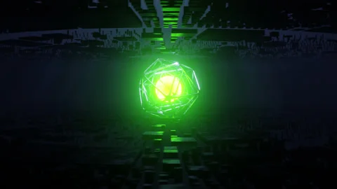 3d animation alien computer green core s... | Stock Video | Pond5