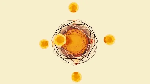 3D animation of an atom and electrons, s... | Stock Video | Pond5