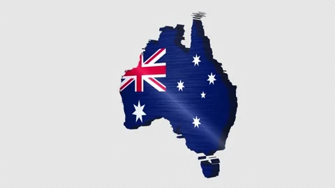 3D animation of Australia map rotating,i... | Stock Video | Pond5