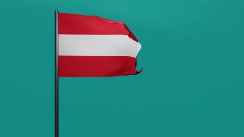 3D animation of Austrian flag waving in ... | Stock Video | Pond5