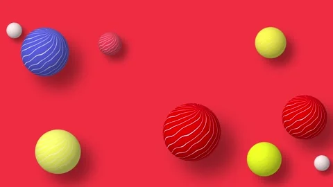 3D animation of balls flying and rotatin... | Stock Video | Pond5