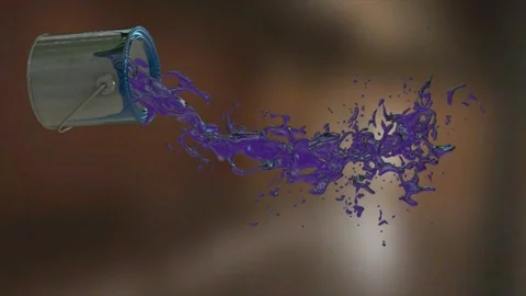 Paint Bucket Pouring Stock Footage ~ Royalty Free Stock Videos | Pond5