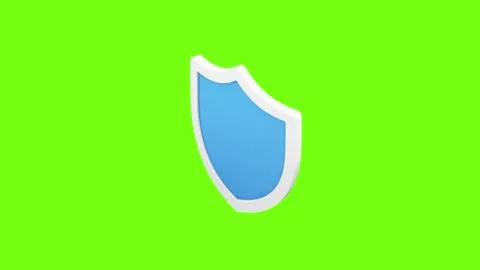 3D animation of Blue Shield icon on gre... | Stock Video | Pond5