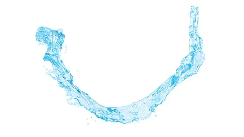 3D animation of a blue water flow with a... | Stock Video | Pond5