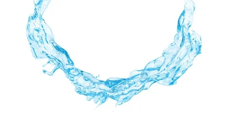 3D animation of a blue water flow with a... | Stock Video | Pond5