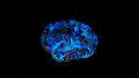 3D Animation of Brain Impulses in Blue B... | Stock Video | Pond5