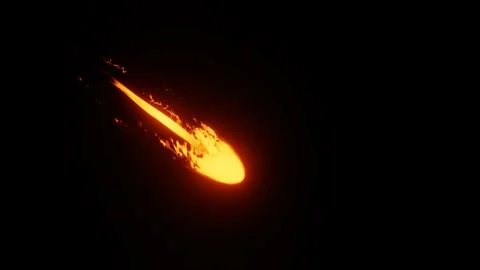 3d animation burning comet or meteor wit... | Stock Video | Pond5