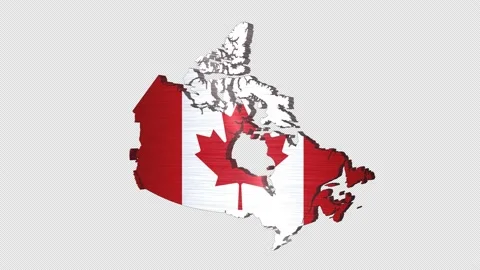 3D animation of Canada map rotating, iso... | Stock Video | Pond5