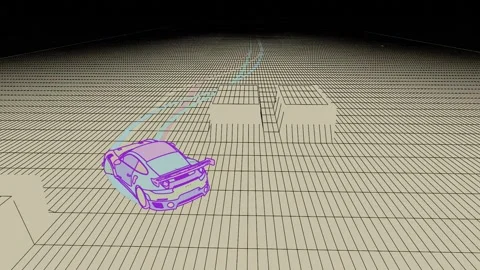 3D animation of a car doing a drift and ... | Stock Video | Pond5