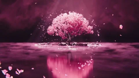 3D Animation of a Cherry Blossom Tree wi... | Stock Video | Pond5