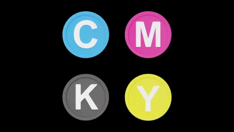 3D Animation of CMYK, Color Key, Alpha C... | Stock Video | Pond5