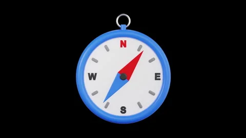 3D Animation of Compass, Color Key, Alph... | Stock Video | Pond5