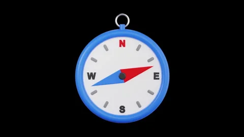 3D Animation of Compass, Color Key, Alph... | Stock Video | Pond5