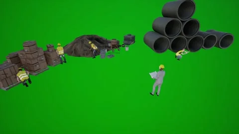 3D animation of construction engineers w... | Stock Video | Pond5