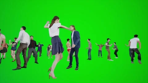 3D animation of a crowd of happy Europea... | Stock Video | Pond5