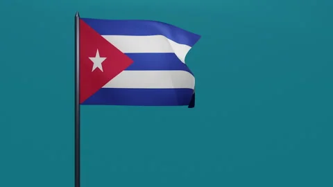 3D animation of Cuban flag waving in the... | Stock Video | Pond5