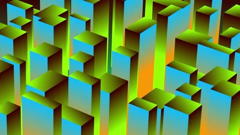 3D animation cubes motion graphics movem... | Stock Video | Pond5