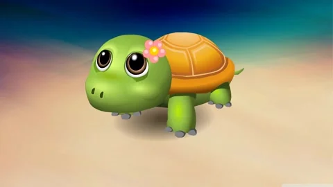 3d animation of cute baby turtle walking... | Stock Video | Pond5