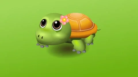 3d animation of cute baby turtle walking... | Stock Video | Pond5