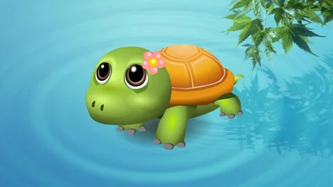 3d animation of cute baby turtle walking... | Stock Video | Pond5