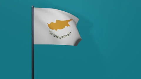 3D animation of Cyprus flag waving in th... | Stock Video | Pond5