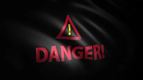 3D Animation of Danger Flag Waving. Sea... | Stock Video | Pond5
