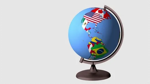 3d animation of the earth globe rotating... | Stock Video | Pond5