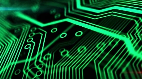 3D animation of electronic circuit board... | Stock Video | Pond5