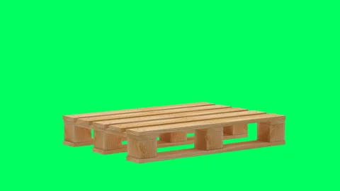 3D animation of empty wooden pallet rota... | Stock Video | Pond5