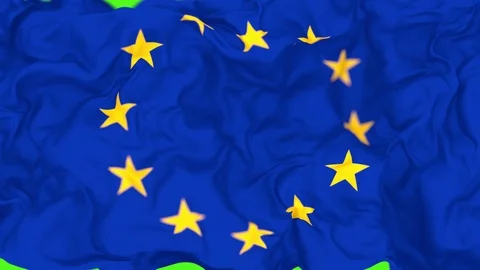 3D animation of the European Union flag | Stock Video | Pond5