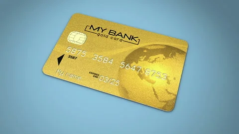 3D animation of a fake visa card, falls ... | Stock Video | Pond5