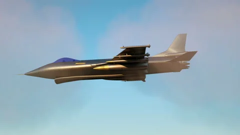 3D Animation of a fighter jet flying thr... | Stock Video | Pond5